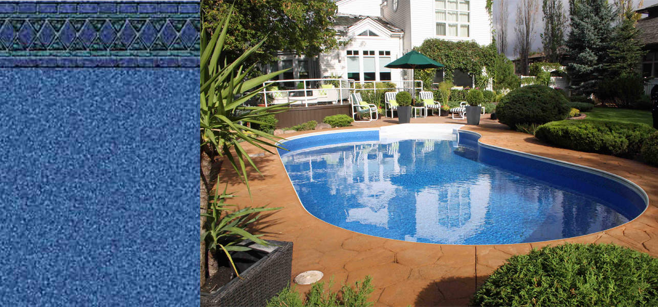 Blue Lancashire Border Wall Blue Beach Pebble - UV Pools