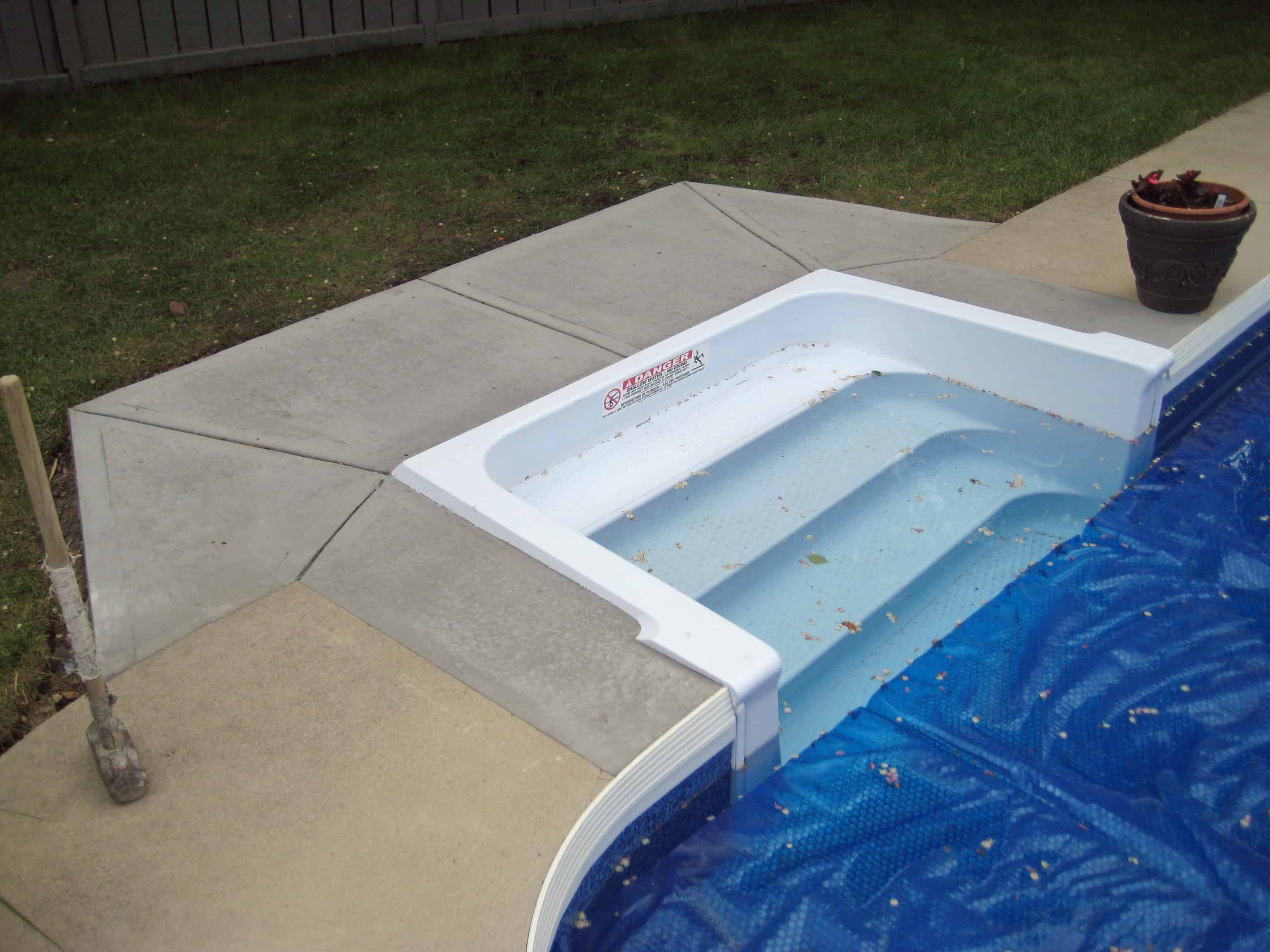 New Walk In Pool Steps - UV Pools